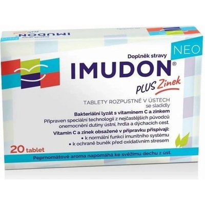 Imudon NEO +Zinek 20 tablet rozp.v ústech se sladidly od 240 Kč ...