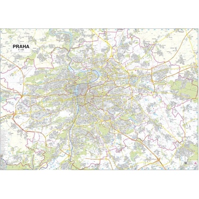 Praha - 1:21 000 - nástěnná mapa od 1 290 Kč - Heureka.cz