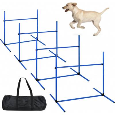 LZQ Sada 4 překážek agility pro psy, sada vybavení agility pro ...