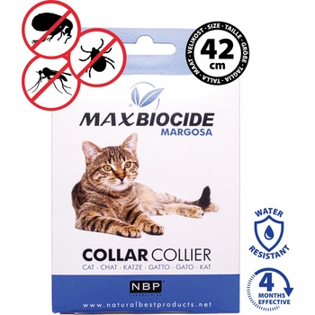 Max Biocide Collar Obojek proti klíšťatům a blechám pro kočky 42 cm od ...