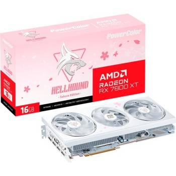 PowerColor Radeon RX 7800 XT Hellhound Sakura White OC 16GB GDDR6 ...