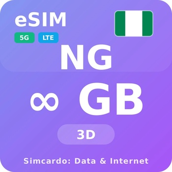 Nigérie Neomezený datový plán - 3 dní (Travel eSIM) (esims_ULE_3D_NG_V2 ...