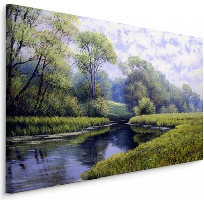 Plátno Řeka V Lese Varianta: 30x20 od 309 Kč - Heureka.cz