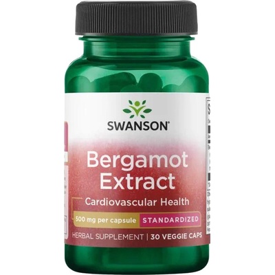 Swanson Bergamot Extract with BERGAVIT 500 mg 30 rostlinných kapslí od ...