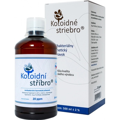 Koloidní stříbro koloidní stříbro 20 ppm 500 ml od 199 Kč - Heureka.cz