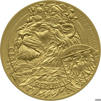 Česká mincovna Zlatá mince Český lev 2025 stand 1000 g od 2 580 686 Kč ...