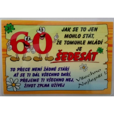Adarceky Vtipné prianie k narodeninám - 60 rokov - Heureka.sk