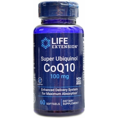 Life Extension Super Ubiquinol Co Q10 with Enhanced Mitochondrial Support 100mg 60 kapslí ...
