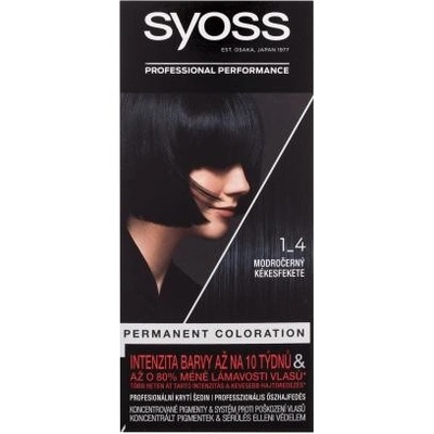 Syoss Permanent Coloration permanentní barva na vlasy 1-1 black 50 ml ...