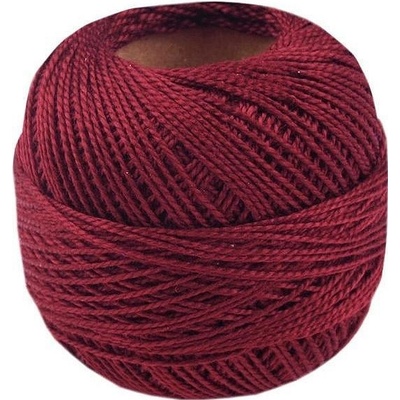 Vyšívací příze Perlovka Niťárna, střední, 3582 Rumba Red (bal. 10) od ...
