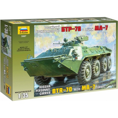 ZVEZDA Model Kit military 3587 BTR 70 with MA 7 Turret 32 3587 1:35 od ...