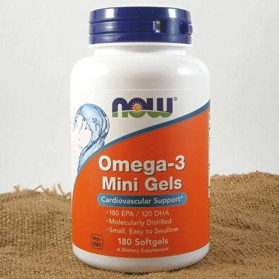 Now Foods Omega-3 Mini Gels EPA-DHA 500 mg x 180 softgel kapsúl od 15 ...
