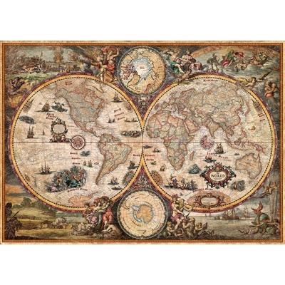 RayWorld Svět - nástěnná mapa Ray World Vintage 140 x 100 cm Varianta: bez rámu v tubusu ...