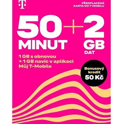 Předplacená karta TWIST T-Mobile Twist 50 MINUT + 2GB - Heureka.cz