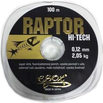 ESOX Raptor Hi-Tech 100 m 0,12 mm 2,05 kg od 73 Kč - Heureka.cz