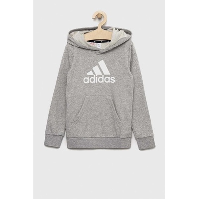 Adidas Детски суичър adidas U BL в сиво с качулка с принт (IC6835) от ...