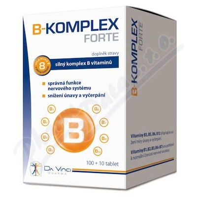 Da Vinci Pharma B-komplex forte 100+10 tablet od 185 Kč - Heureka.cz