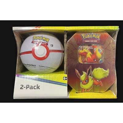 Pokémon TCG: Sun & Moon Flareon GX Elemental Power Tin & Poké ball 2 ...