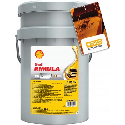 Shell Rimula R4 L 15W-40 20 l od 76,5 € - Heureka.sk