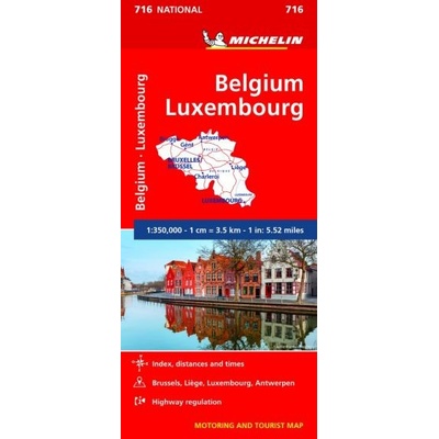 Michelin vydavatelství mapa Belgium, Luxembourg (Belgie, Lucembursko) 1 ...