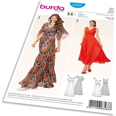 Střih Burda 6583 - Empírové šaty, dlouhé plesové šaty od 179 Kč ...