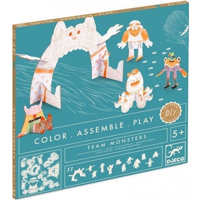 Djeco Do it yourself Color.Assemble.Play Team monsters - Heureka.cz