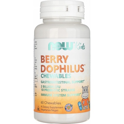 Now Foods Probiotikum Berry Dophilus Kids 10 kmenů 60 cucací tablety od ...