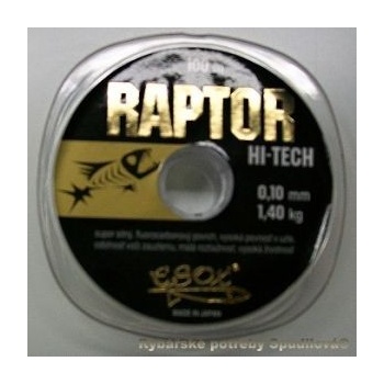 ESOX Raptor Hi-Tech 100 m 0,14 mm 2,65 kg od 73 Kč - Heureka.cz