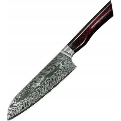 Damaškový kuchynský nôž Yoru - Santoku/Červená/Modrá KP-37404 od 159,95 ...