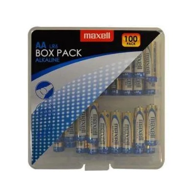 Maxell Алкални батерии maxell lr6 aa, 100 броя в pvc кутия, ml-ba-lr6 ...