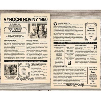 Dárek ke kamenné svatbě: Noviny k výročí svatby 1960 od 230 Kč - Heureka.cz