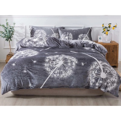Xpose Mikroplyš povlečení Pampelišky Exclusive šedé 200x220 70x90 od 1 ...