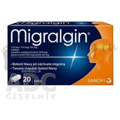 MIGRALGIN 250MG/250MG/50MG TBL NOB 20(2X10) II od 260 Kč - Heureka.cz