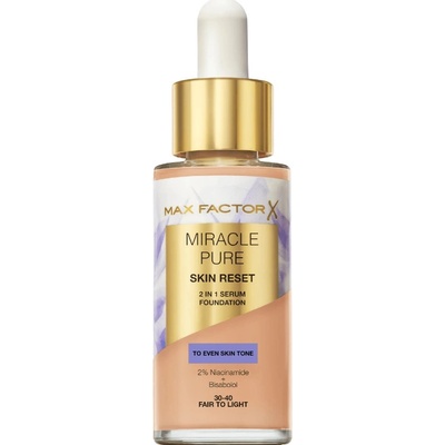 Max Factor Miracle Pure Skin Reset 2in1 Serum Foundation Make-up 30-40 ...
