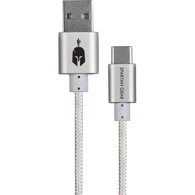 Spartan Gear Double Sided USB White Кабел за зареждане и връзка USB-A ...