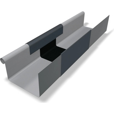 Prefa Žlabová dilatace hranatá s návalkou a krytem gumy 120 mm P10 RAL ...