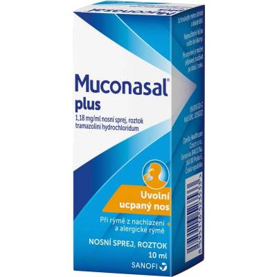 MUCONASAL PLUS NAS 1,18MG/ML NAS SPR SOL 1X10ML od 91 Kč - Heureka.cz