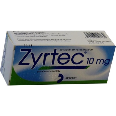 ZYRTEC POR 10MG TBL FLM 50 od 266 Kč - Heureka.cz