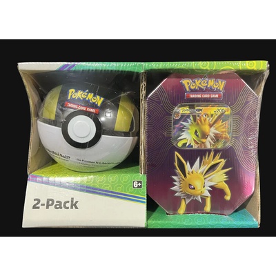 Pokémon TCG: Sun & Moon Jolteon GX Elemental Power Tin & Poké ball 2 ...