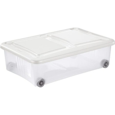 Tontarelli Úložný Box s kolečky Stock Box 28 l transparentní bílá ...