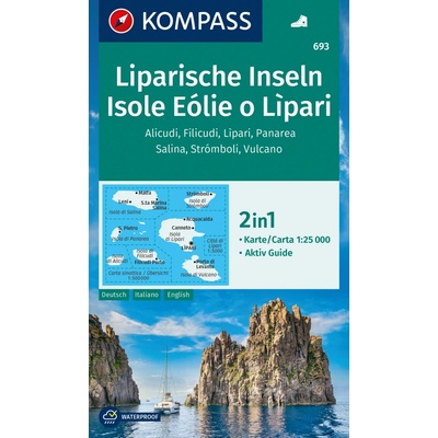Liparische Inseln - Liparské ostrovy (Kompass - 693) - turistická mapa ...