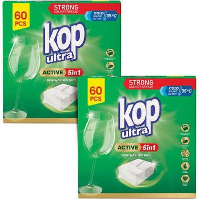 Kop Ultra Active tablety do myčky 5v1 2 x 60 ks - Heureka.cz