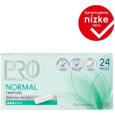 Tesco Pro Formula Normal hygienické tampóny 24 ks od 1,45 € - Heureka.sk