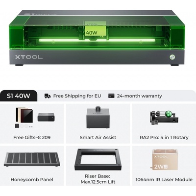 xTool S1 40W DeLuxe od 58 699 Kč - Heureka.cz