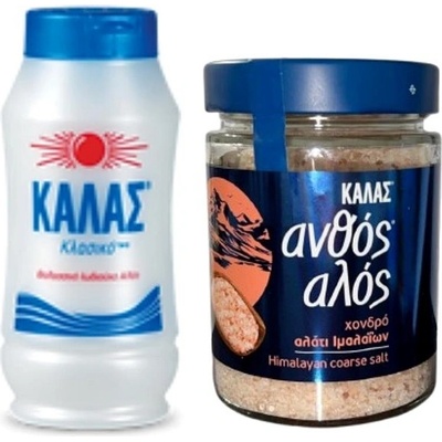 KALAS mořská sůl Jemná CLASSIC 400 g + Himalájská hrubá sůl 300 g od ...