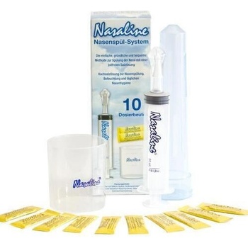 Nasaline Systém na výplach nosa nosný aplikátor striekačka + 10 balení ...