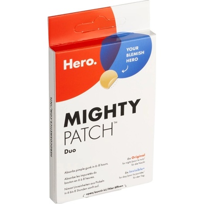 Hero. Mighty Patch Duo Original 6ks/Invisible+ 6 ks od 109 Kč - Heureka.cz