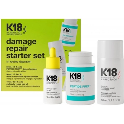 K18 Damage Repair Starter Set, sada na opravu poškozených vlasů šampon ...