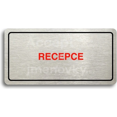 ACCEPT Piktogram RECEPCE - stříbrná tabulka - barevný tisk od 182 Kč ...