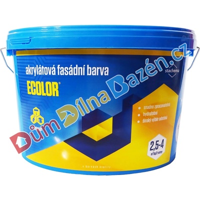 Stachema Ecolor akrylátová fasádní barva bílá 14 kg od 1 299 Kč - Heureka.cz